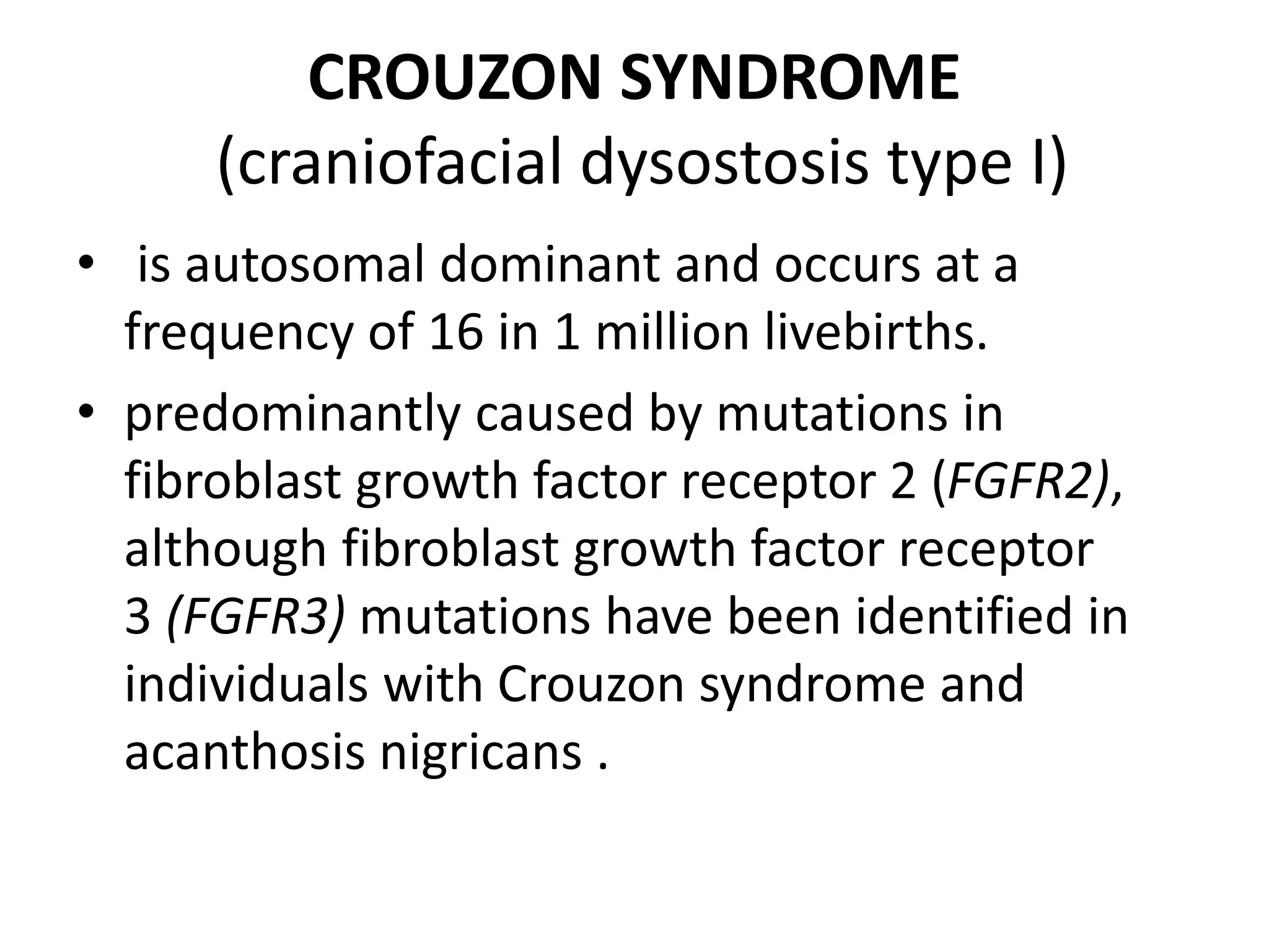 Craniosynostosis syndromes.pptx,,,,,,,,,,, | PPTX