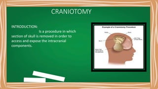 Craniotomy | PPTX