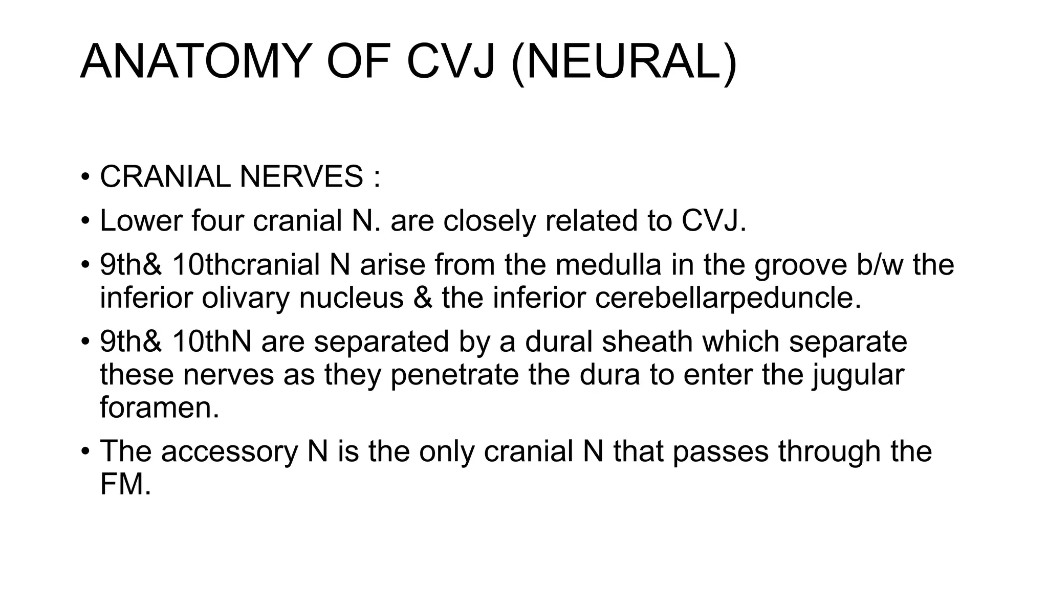 Craniovertebral JUNCTION ANOMALIES | PPTX