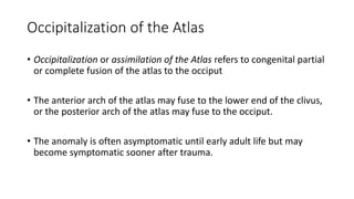 Craniovertebral junction anomaly | PPTX