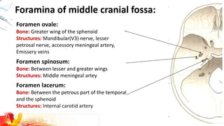 Cranium- anatomy of basi-cranium, dural venous sinus | PPTX