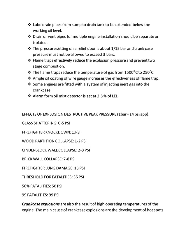 Crankcase explosion mechanism | DOCX | Chemistry | Science