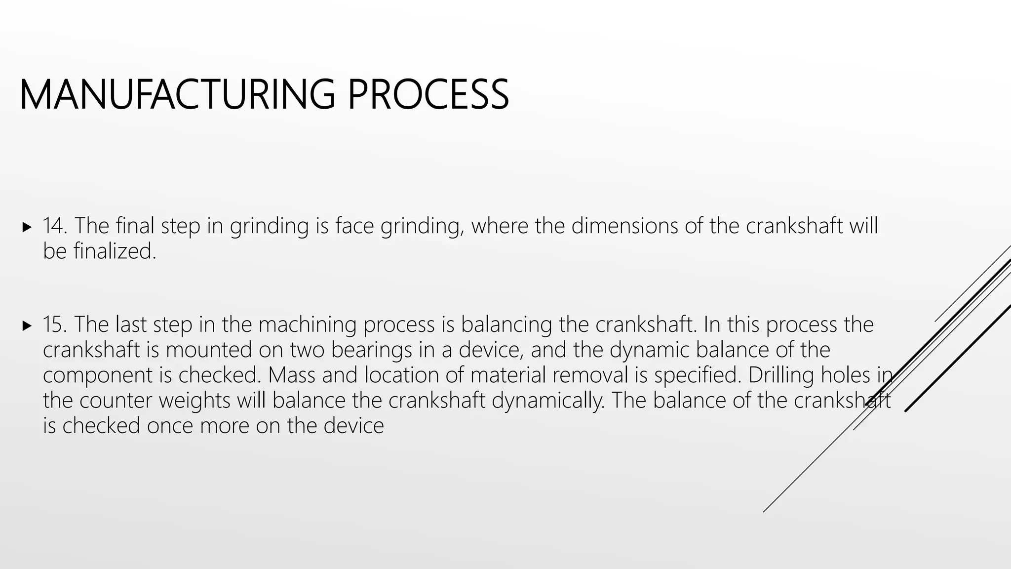 Crankshaft Manufacturing Process sequence | PPSX