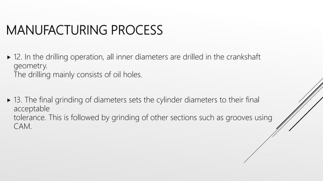 Crankshaft Manufacturing Process sequence | PPSX | Physics | Science