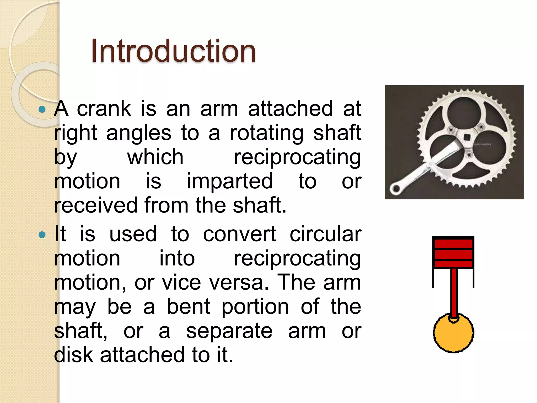 Crank Sliding Link Cylinder Mechanism | PPTX
