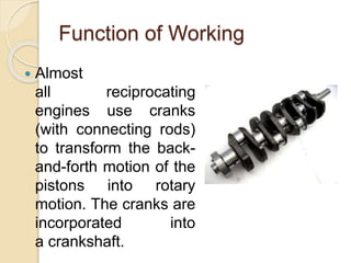 Crank Sliding Link Cylinder Mechanism | PPTX