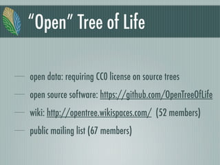 Open Tree of Life @NSF | PPT