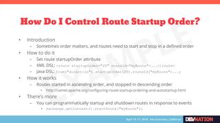 Cooking with Apache Camel: Tips and Tricks - DevNation 2014 | PPT