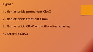 CRAO and BRAO | PPTX