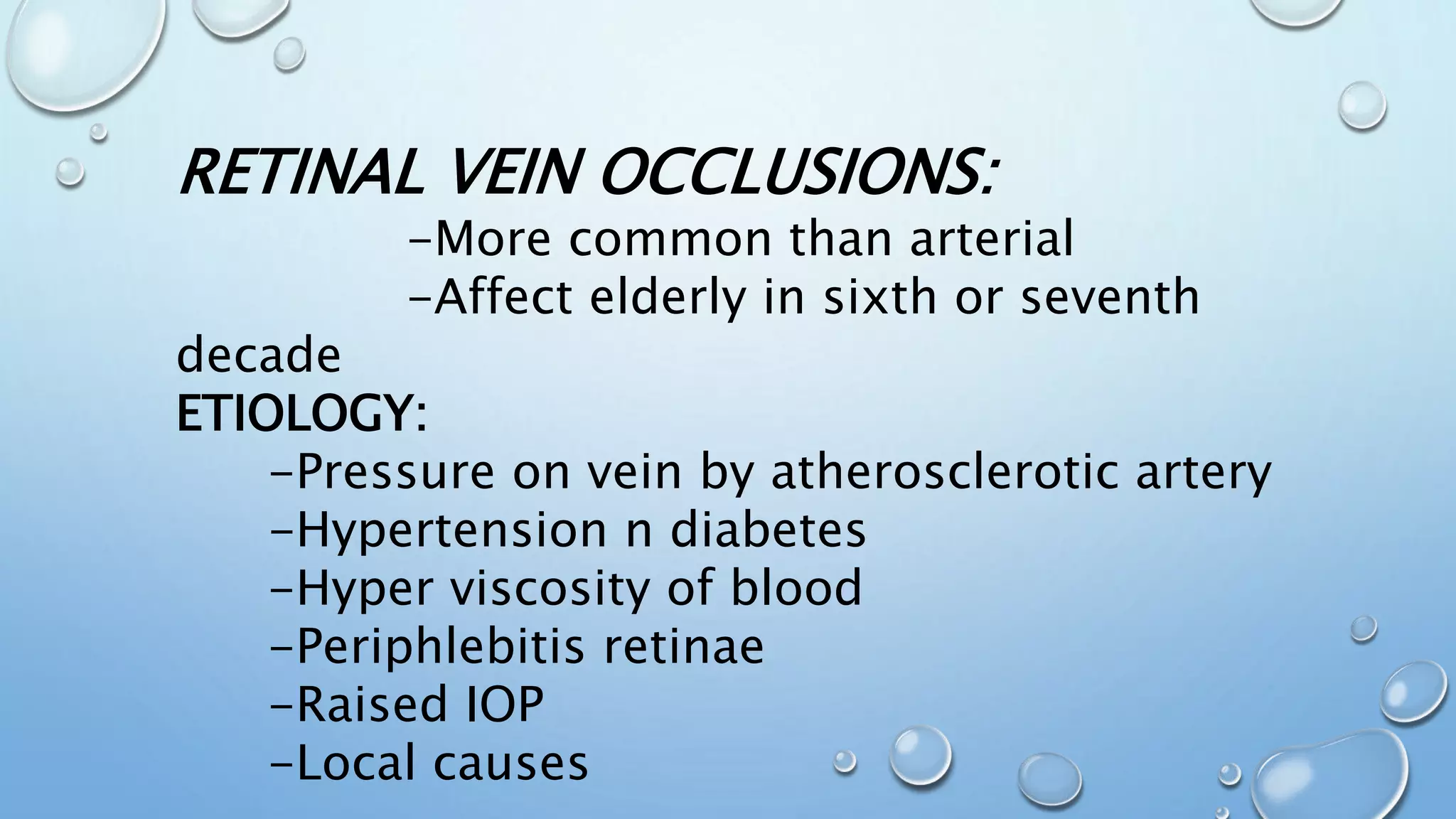Vascular occlusions of retina | PPTX