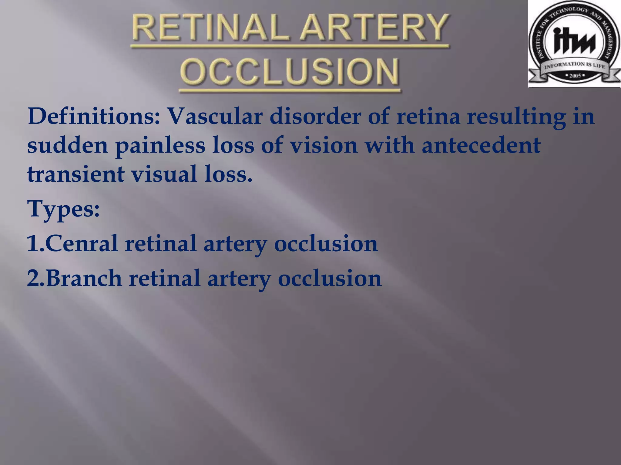 CRAO AND CRVO | PPTX