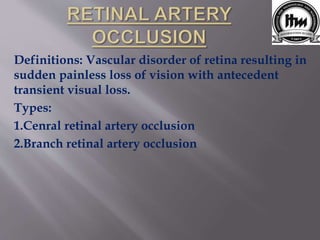 CRAO AND CRVO | PPTX