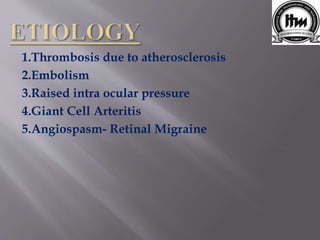 CRAO AND CRVO | PPTX