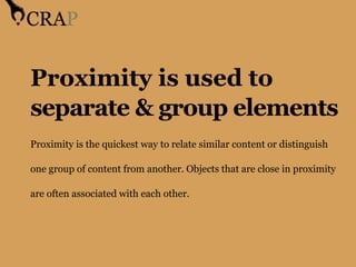 Introducing the CRAP Design Principles | PPTX