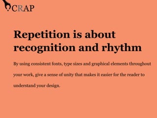 Introducing the CRAP Design Principles | PPTX
