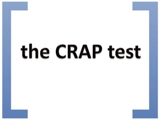 Crap test | PPT