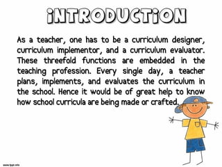 Crarting the curriculum | PPT