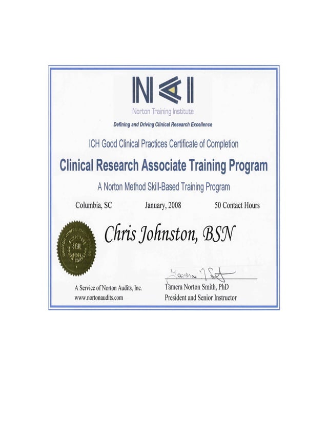 CCRA certificate | PDF