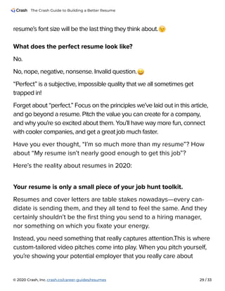 Crash guide to better resumes | PDF