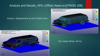 Full Frontal, 40% & 20% Offset Impact Analysis on Ford Econoline. | PPTX