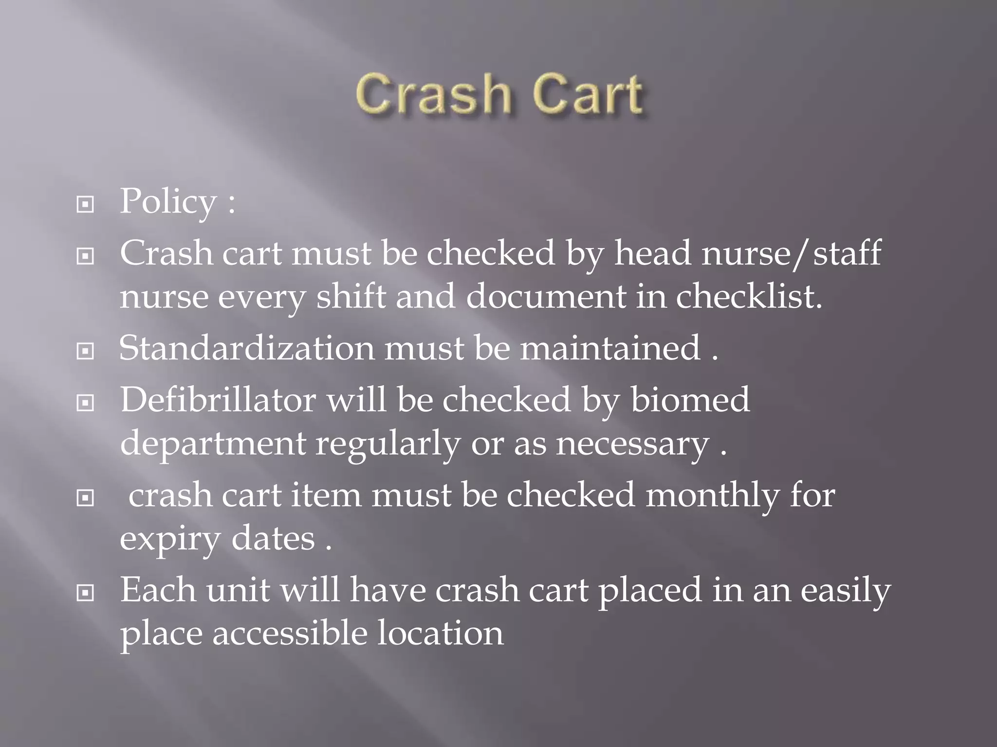 Crash cart | PPTX