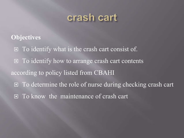 Crash cart | PPTX