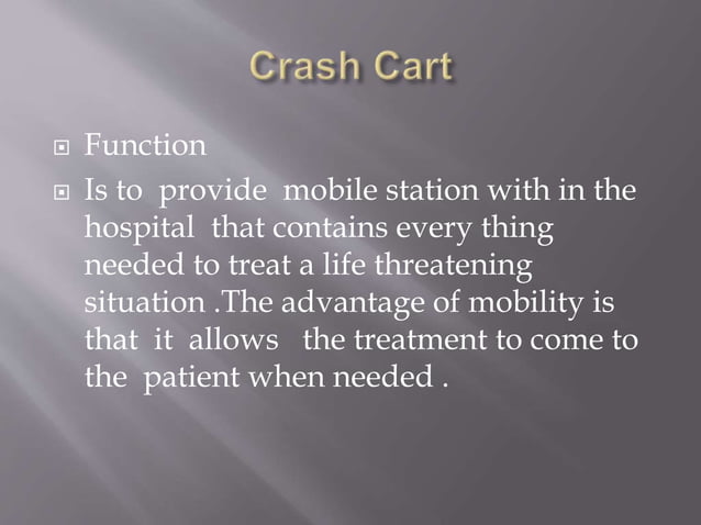 Crash cart | PPTX