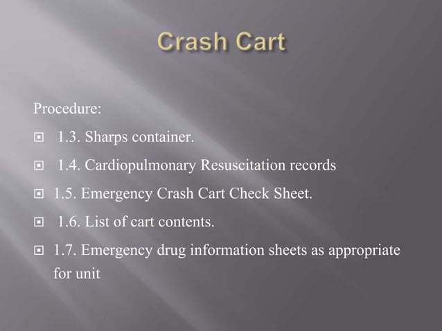 Crash cart | PPTX