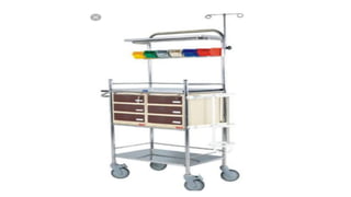 CRASH cart with deatils of medicine tray arrangement | PPTX