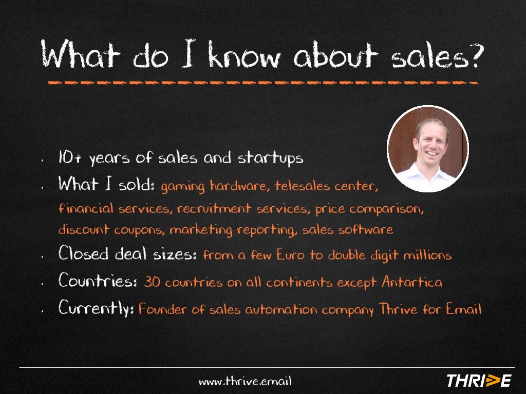 Sales for Startups - Crash course