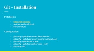 Crash course in git and github | PPTX
