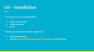 Crash course in git and github | PPTX