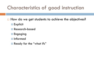 Crash course in instruction | PPT