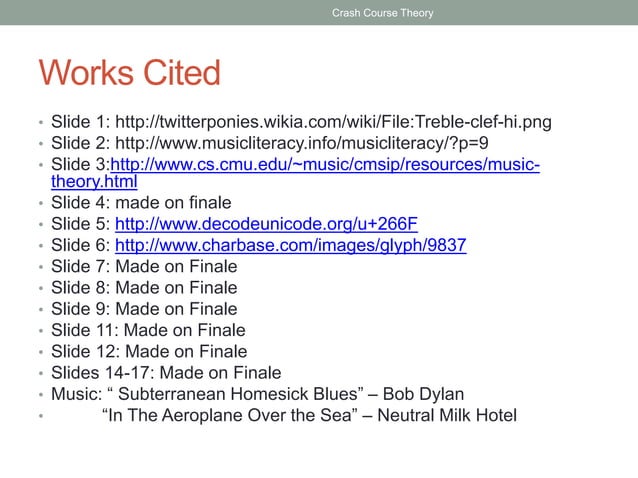 Crash Course Theory no.1 | PPTX