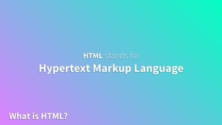 Crash Course Web - HTML Presentation | PPT