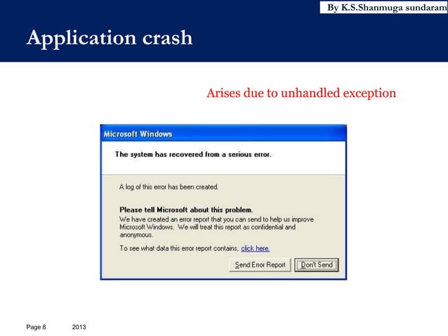 Crash (or) Hang dump analysis using WinDbg in Windows platform by K.S ...