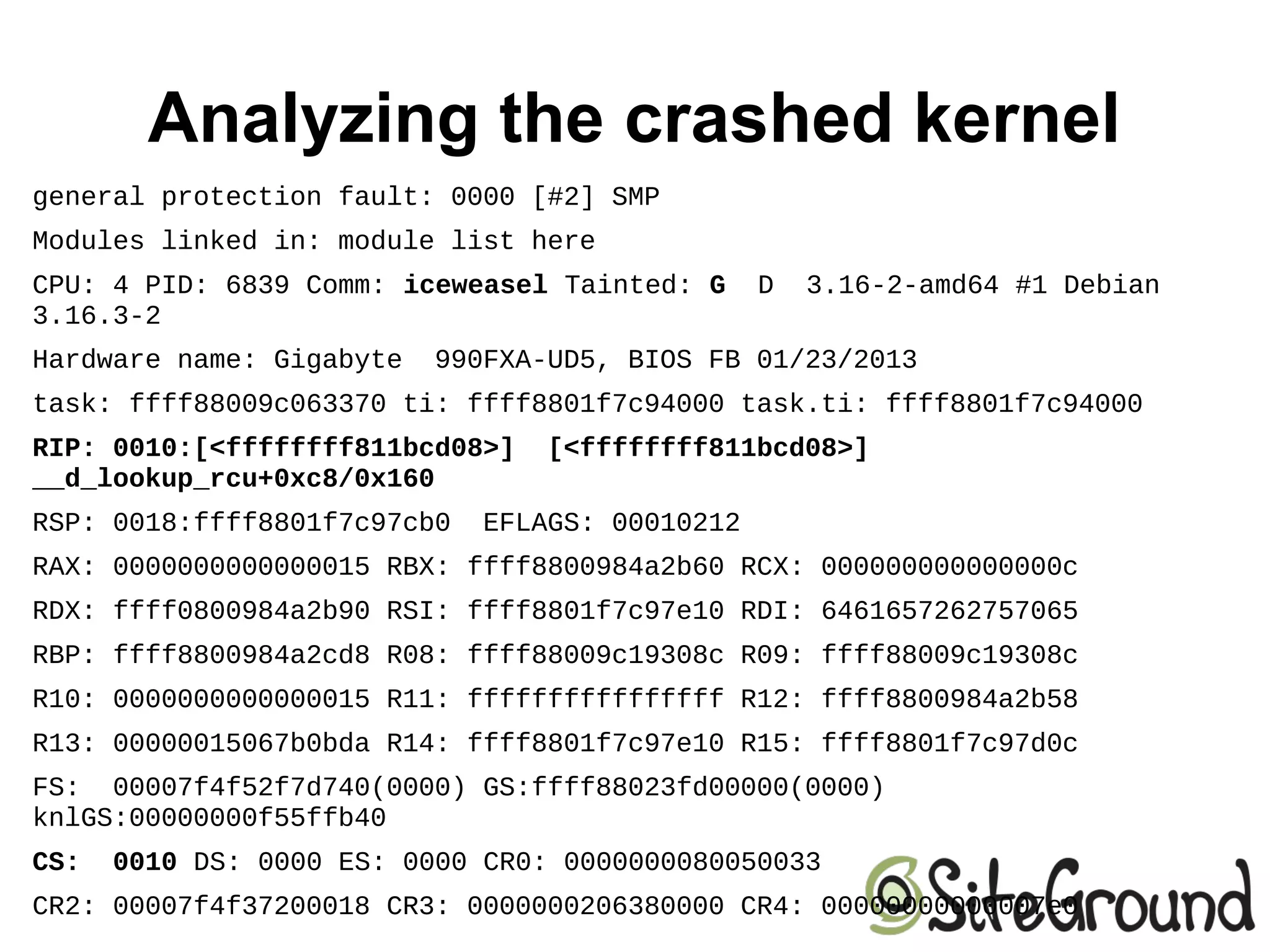 Linux Kernel Crashdump | ODP Linux Kernel Crashdump | ODP