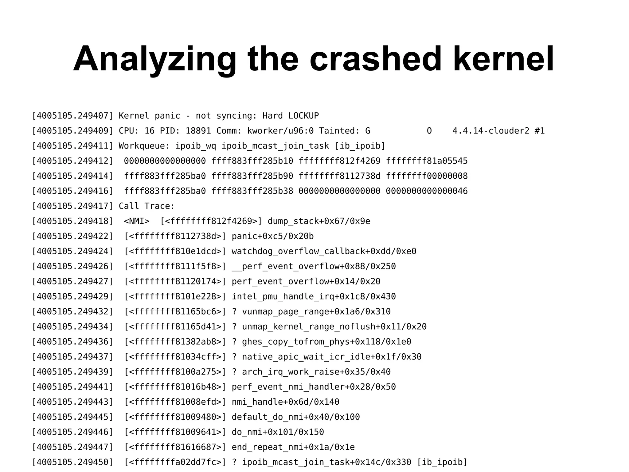 Linux Kernel Crashdump | ODP | Operating Systems | Computer Software ...