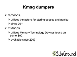 Linux Kernel Crashdump | ODP | Operating Systems | Computer Software and Applications