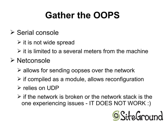 Linux Kernel Crashdump | ODP | Operating Systems | Computer Software ...