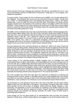 Crash Falling for "Crash Landing" | PDF