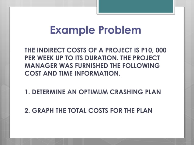 Crashing and cost plan-cpm | PPTX