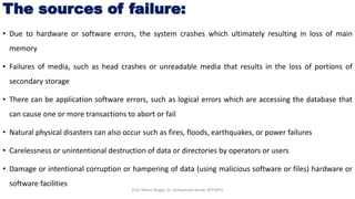 Crash recovery in database | PPTX