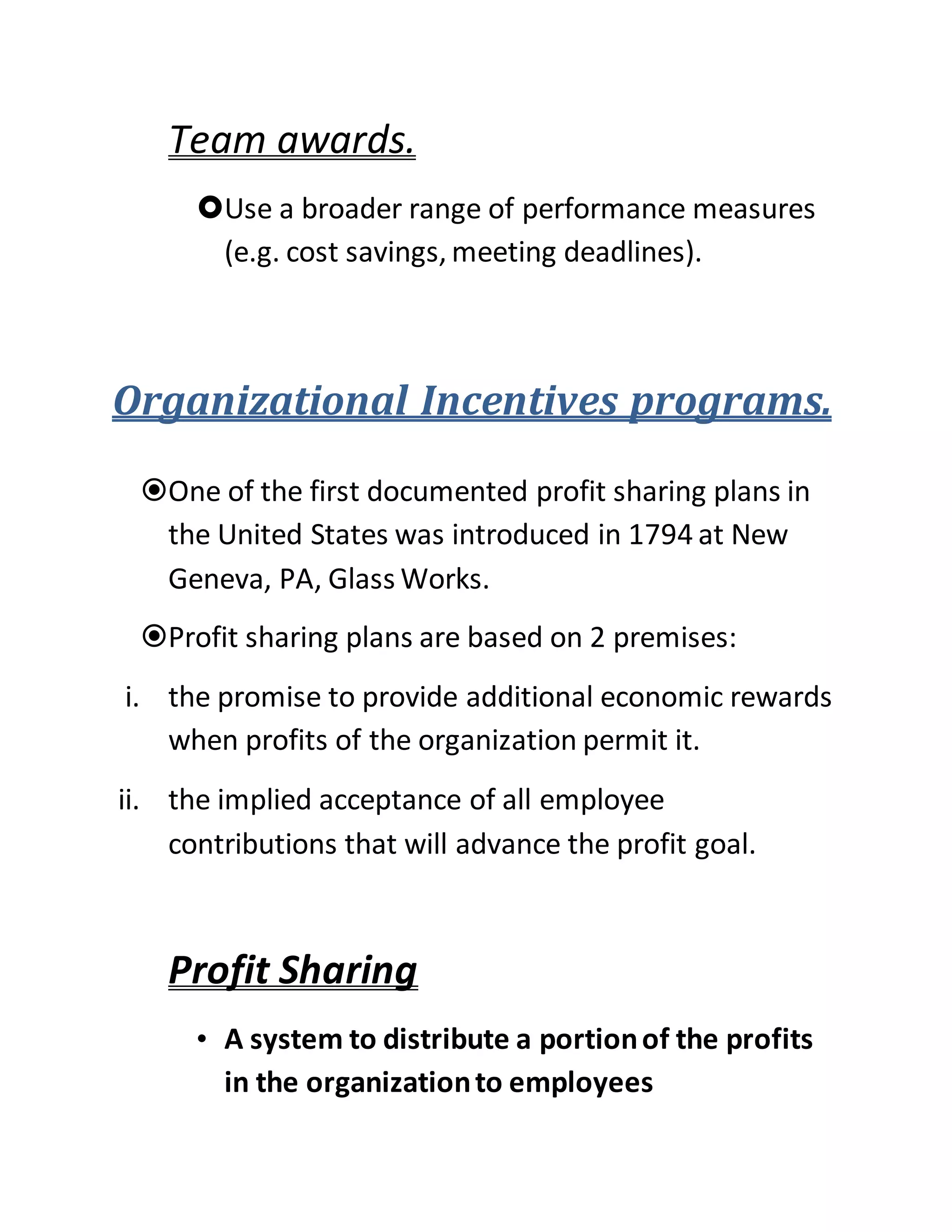 Performance – linked compensation | DOCX