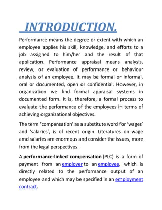 Performance – linked compensation | DOCX