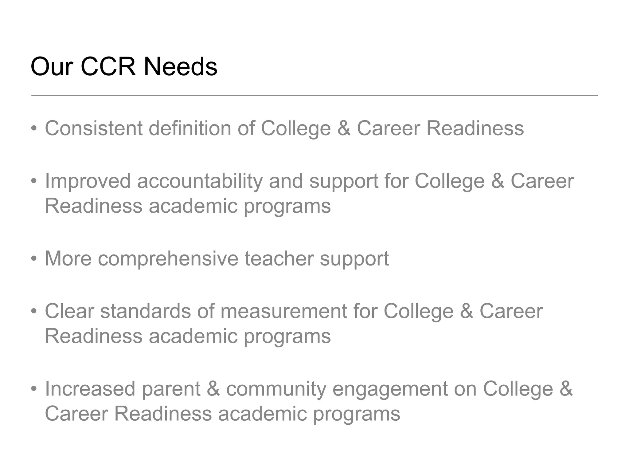 Grade your college-readiness initiatives using CRA college readiness ...