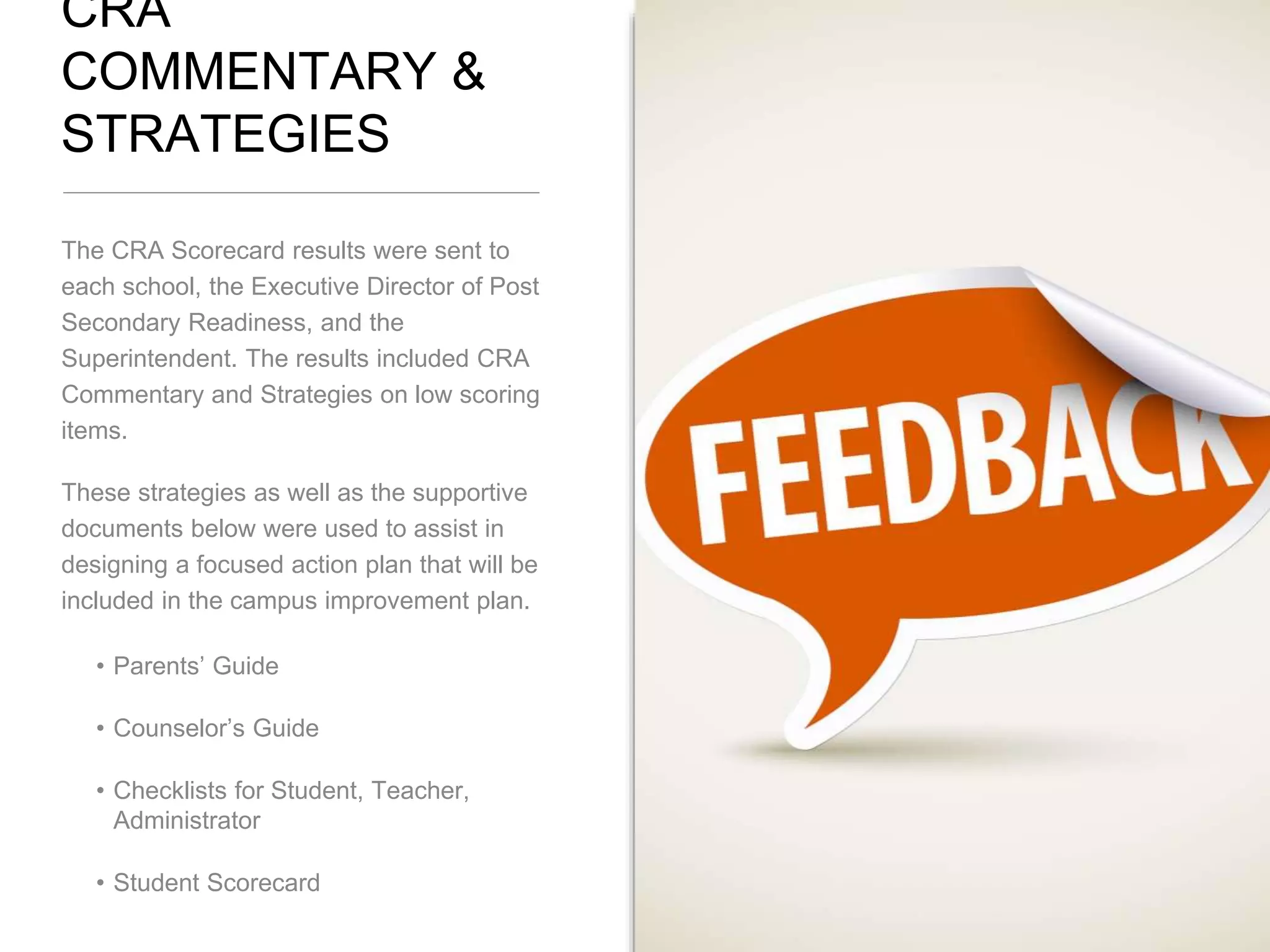 Grade your college-readiness initiatives using CRA college readiness ...