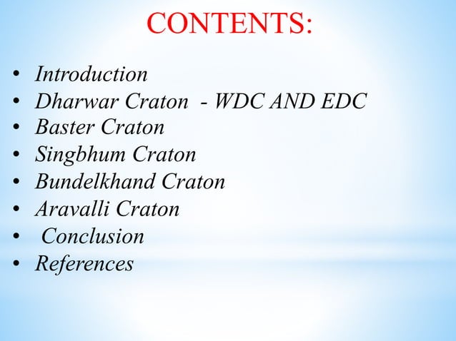 Cratons of india | PPTX | Geology | Science