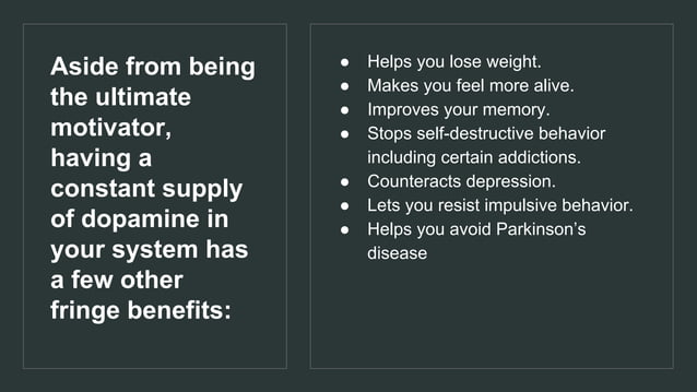 Cravings bad increase your dopamine levels instead of eating! | PPT