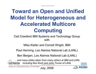 Toward an Open and Unified Model for Heterogeneous and Accelerated Multicore Computing | PPT